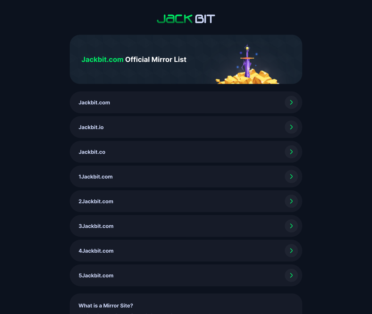 Jackbit | Official Mirror List